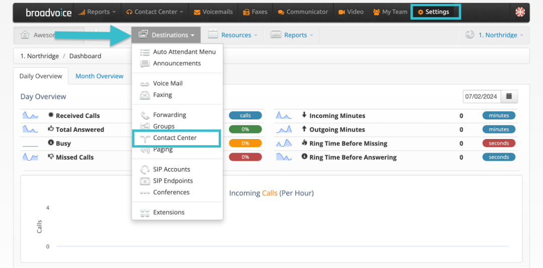 b-hive Admin: Contact Center Queue Callback